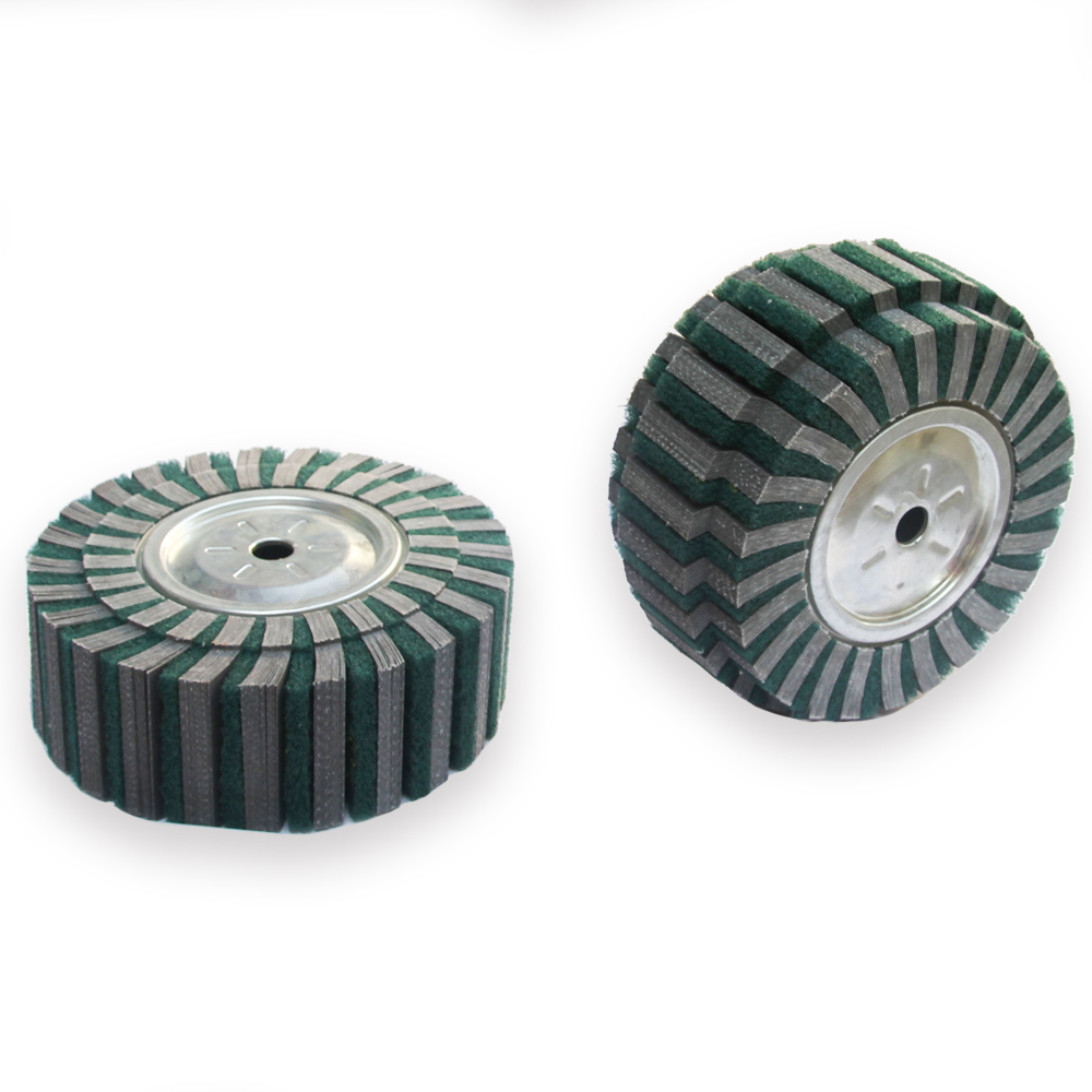 Non-Woven Interleaved Abrasive Flap Wheel With Sanding Paper